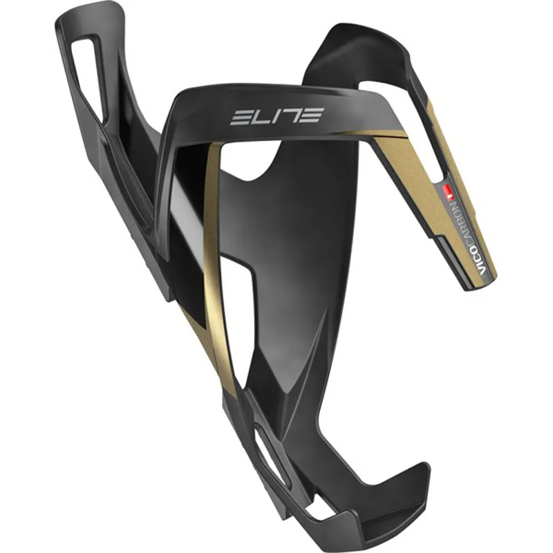 Elite Vico Carbon Bottle Cage in Matt Black Gold