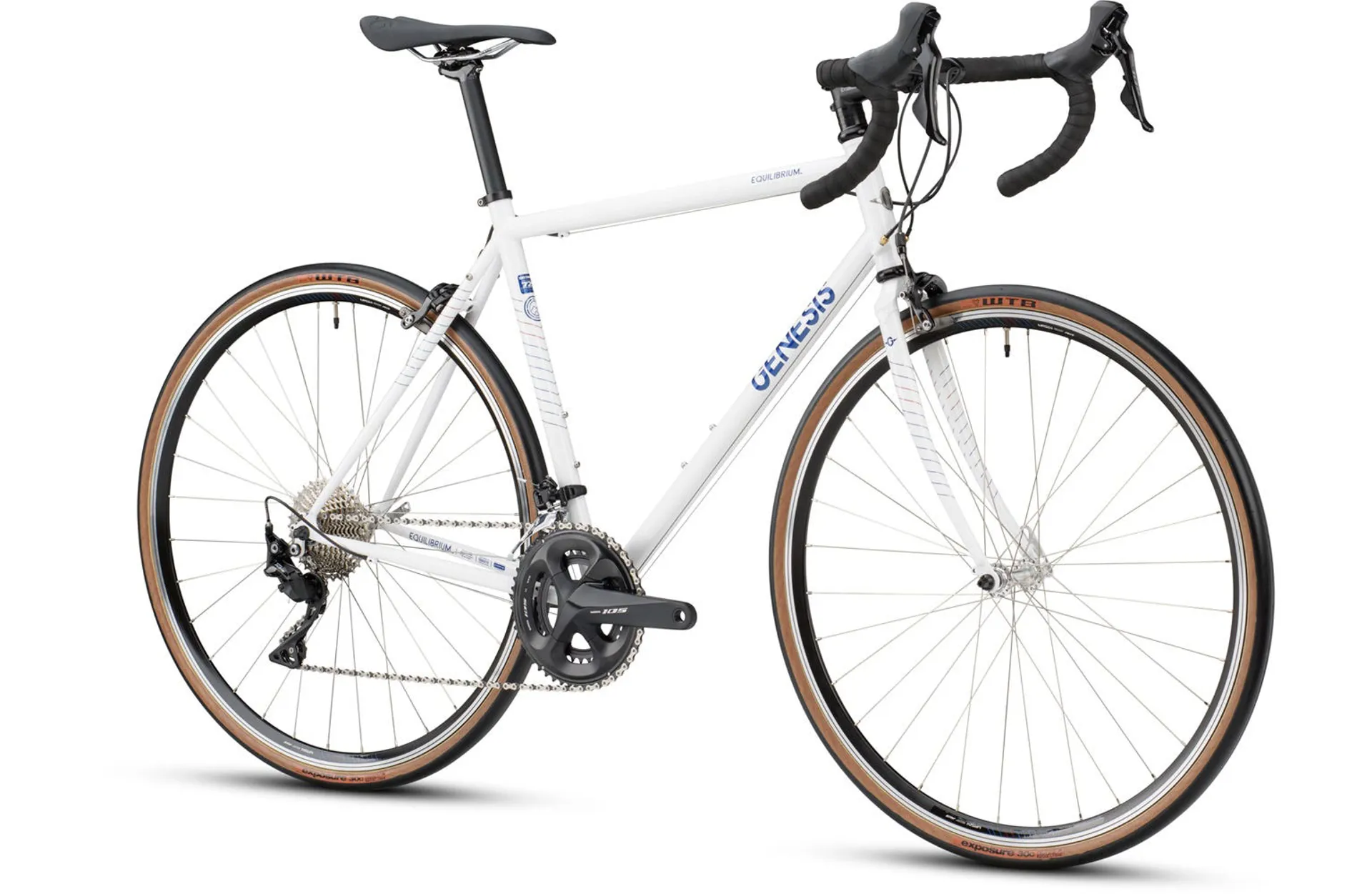 Genesis Equilibrium Steel Road Bike in White