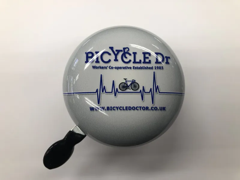 Bicycle Doctor Logo Classic Ding Dong Bell Large in White
